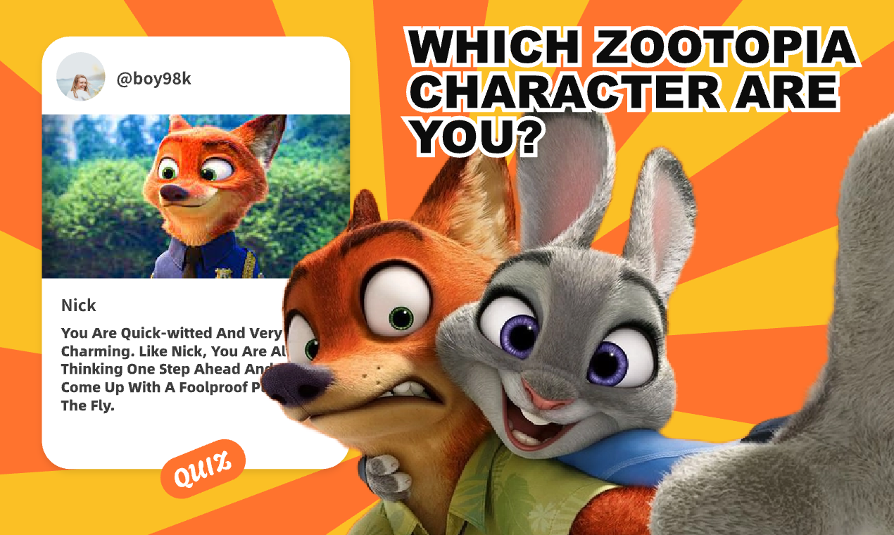 Zootopia 2 Quiz | Which Zootopia Character Are You? | Zootopia 2 ...